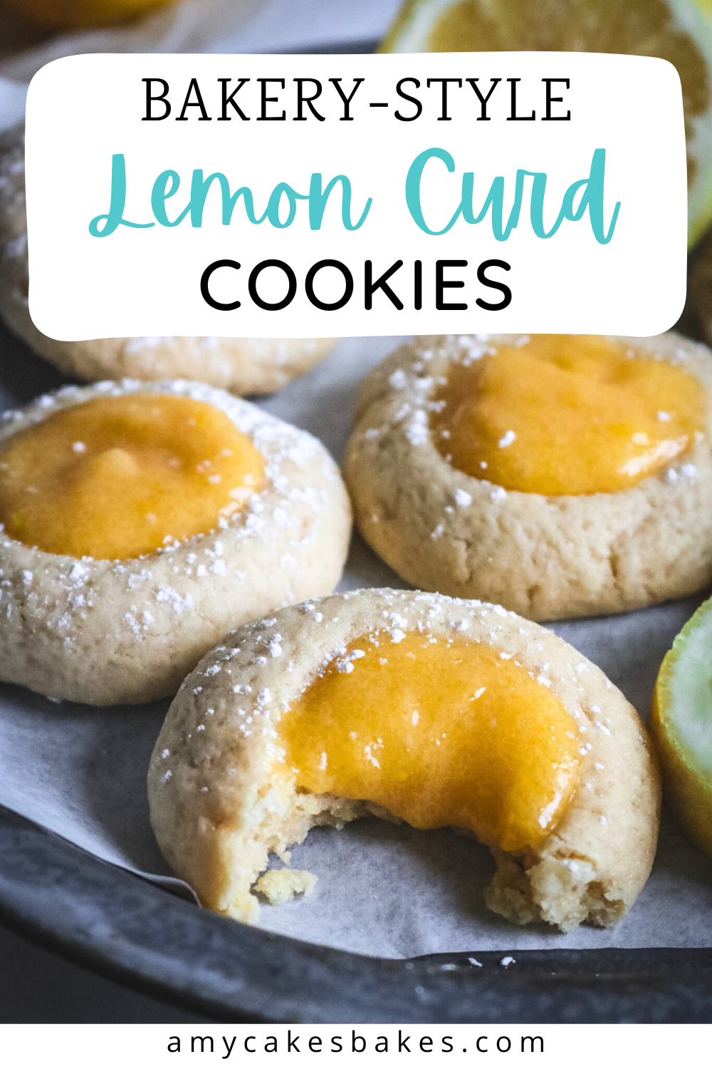 Soft + Chewy Lemon Curd Thumbprint Cookies - Amycakes Bakes